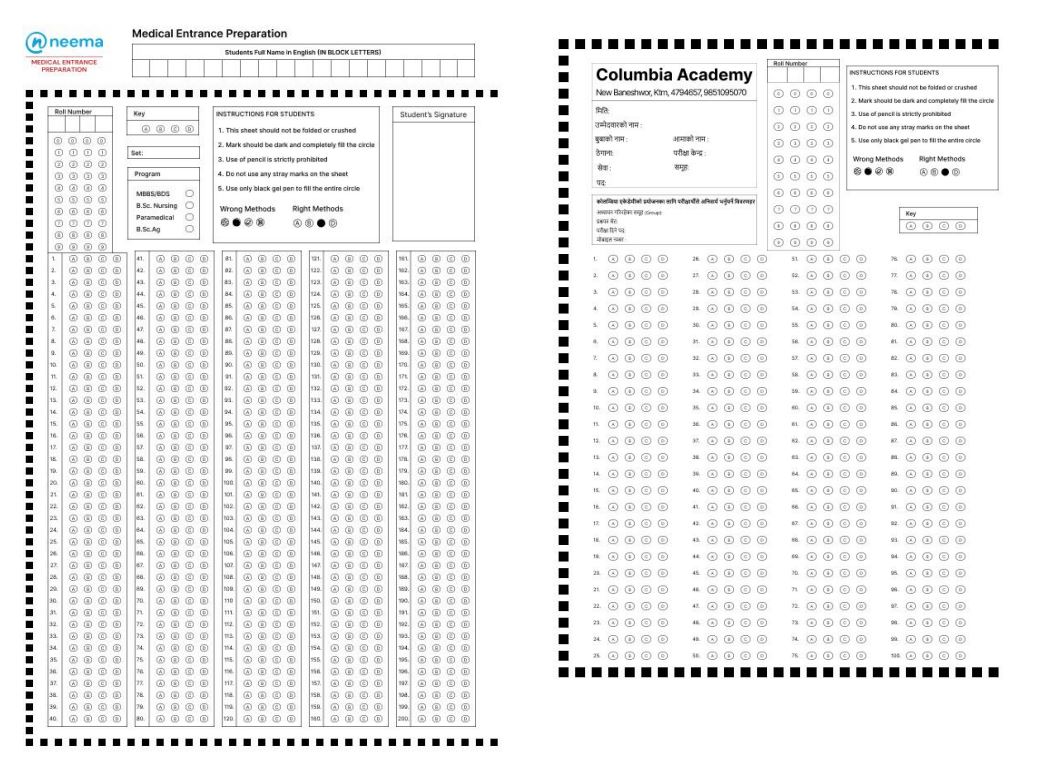 OMR Scanner in Nepal | Low Cost, Customizable, and Efficient Solution